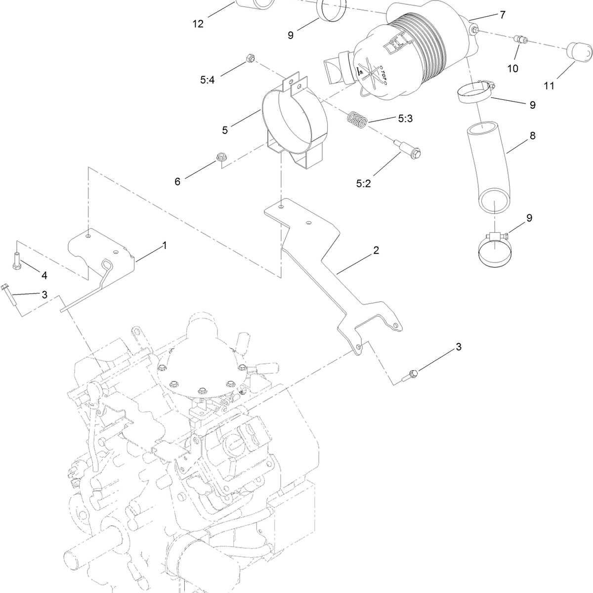 AIR CLEANER ASM (Part #:117-9989) – DINGOPOWER.com