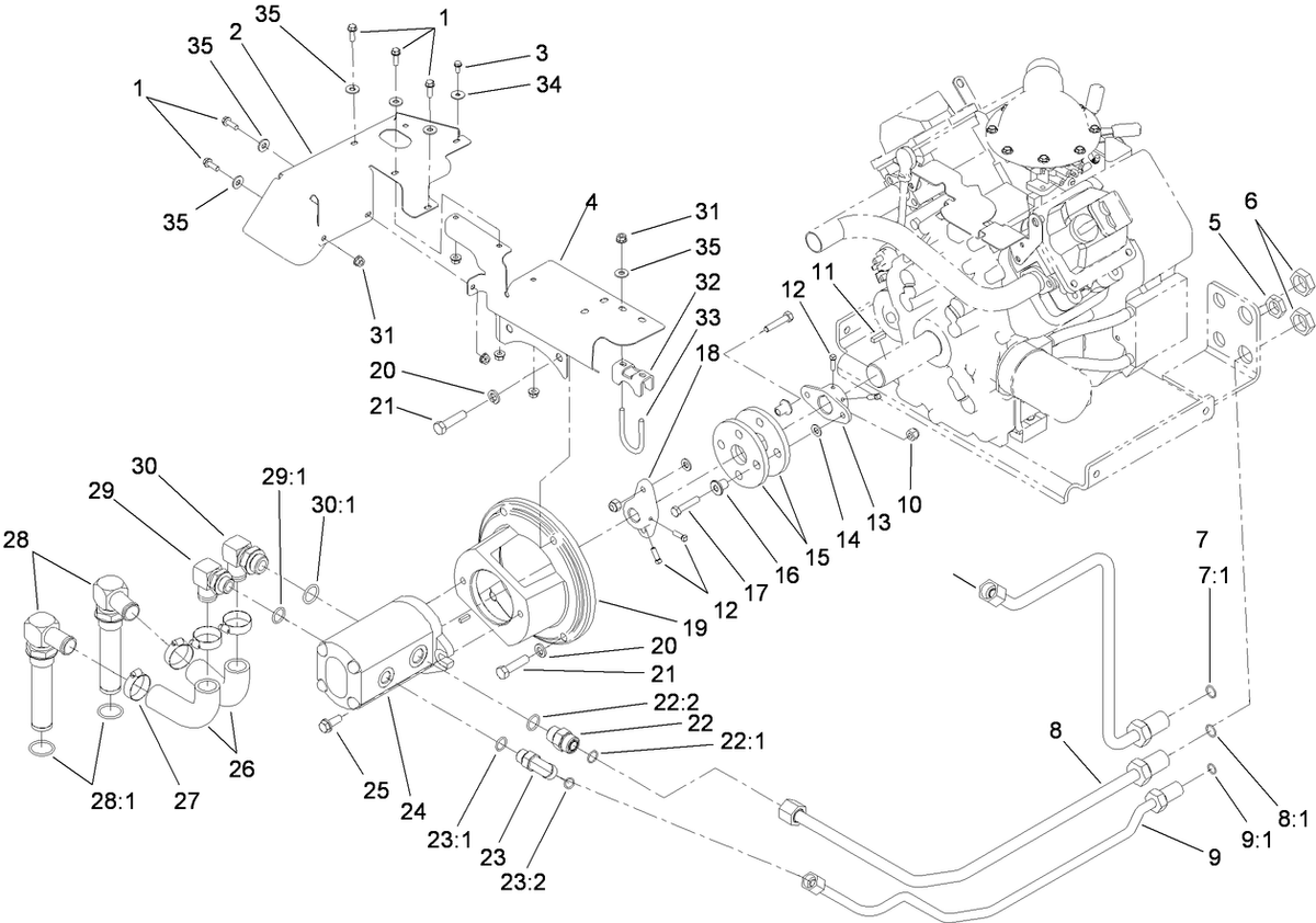 HYD TUBE ASM (Part #:98-2783) – DINGOPOWER.com