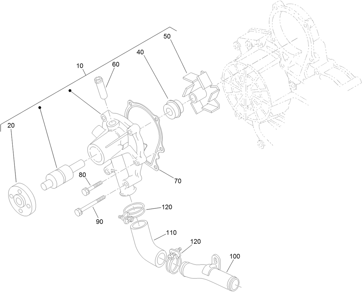 WATER PUMP ASM (Part #:107-9089) – DINGOPOWER.com