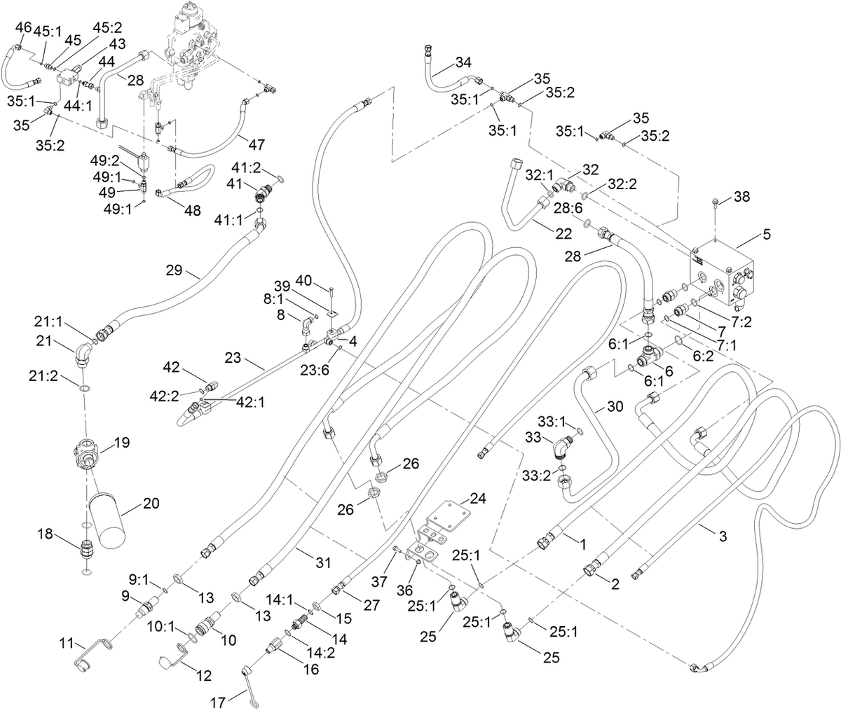 HYD TUBE ASM (Part #:137-0123) – DINGOPOWER.com