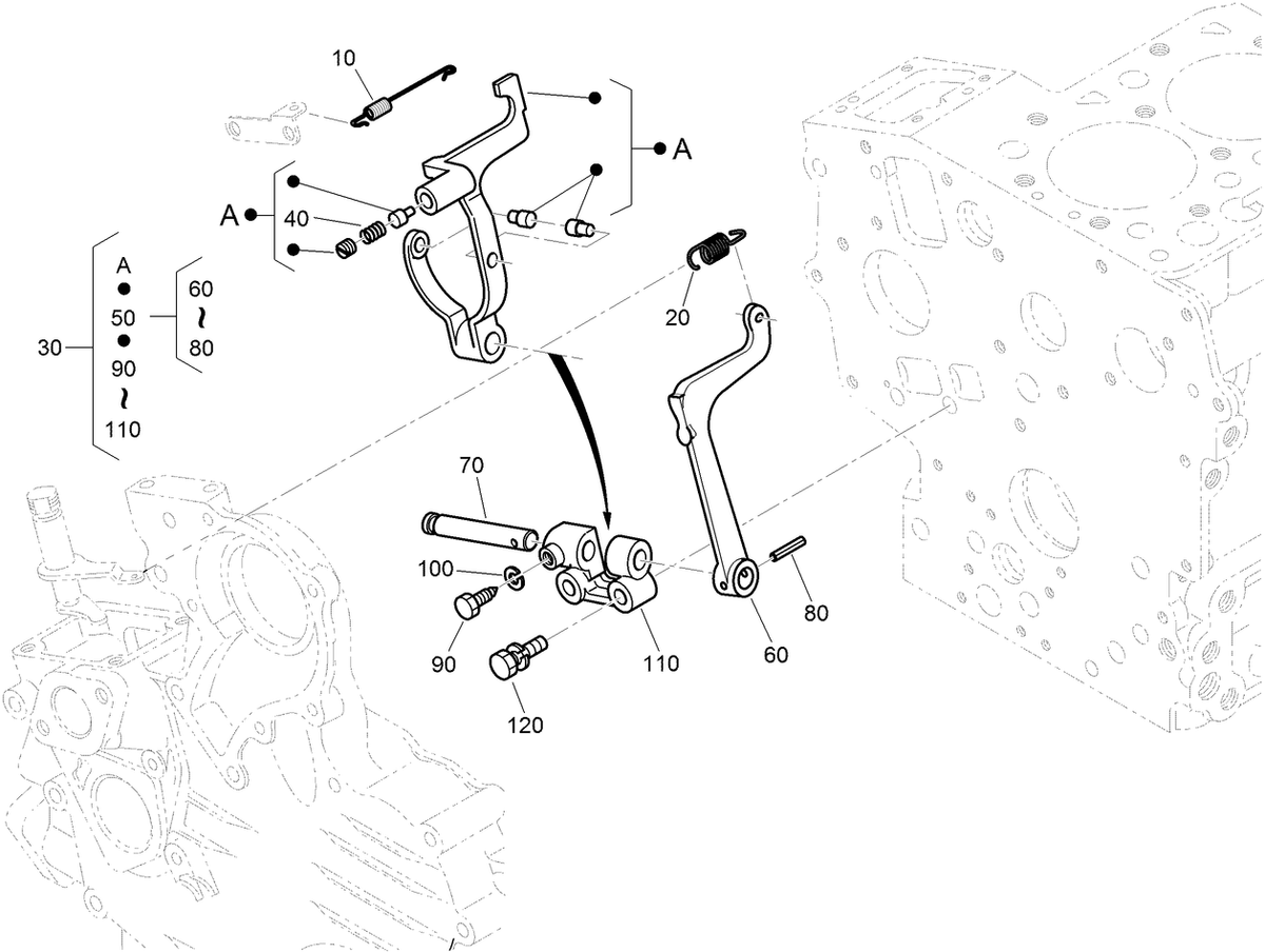 FORK LEVER ASM (Part #:100-1905) – DINGOPOWER.com